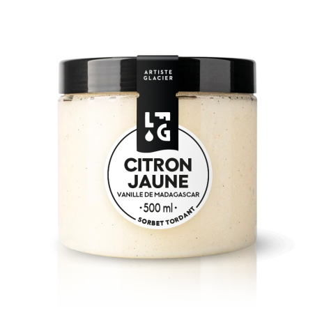 Sorbet artisanal citron vanille